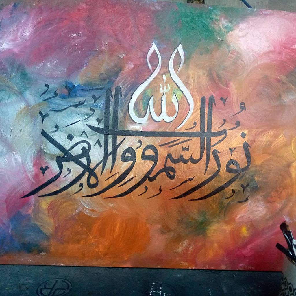 Oil Calligraphy Painting Vceela Online marketplace for handicrafts by artisans and artists